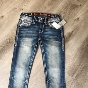 Rock Revival | Jeans | New Rock Revival Crystal Embellished Skinny ...